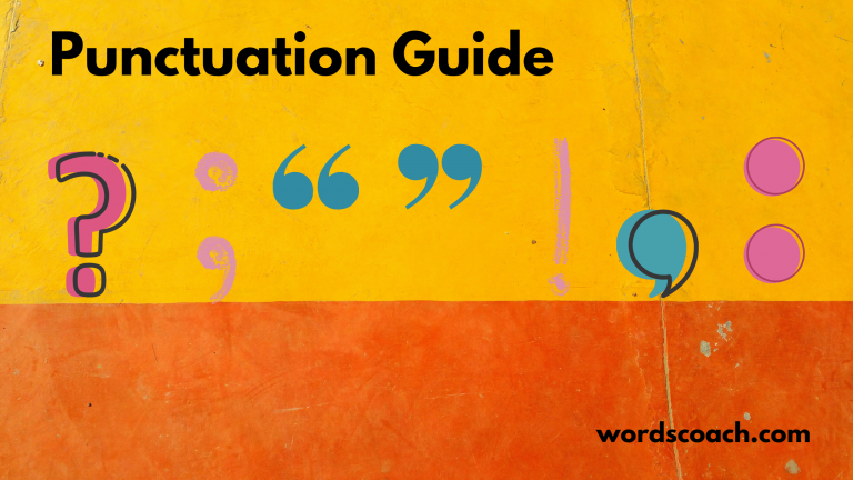 Punctuation Marks with name Definition, Usage, and Example - Word Coach