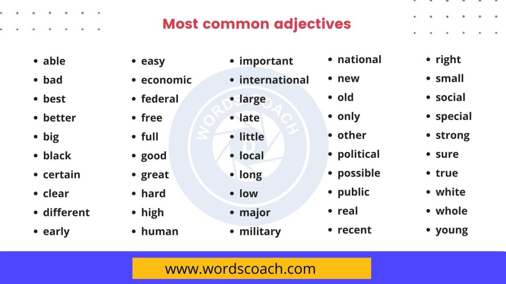 50 Most Common Adjectives In English Word Coach 50-most-common-adjectives-in-english-word-coach
