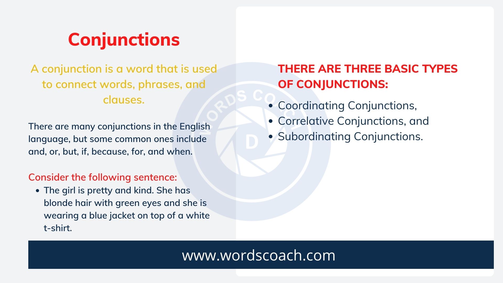 Conjunctions Word Coach Conjunctions Word Coach