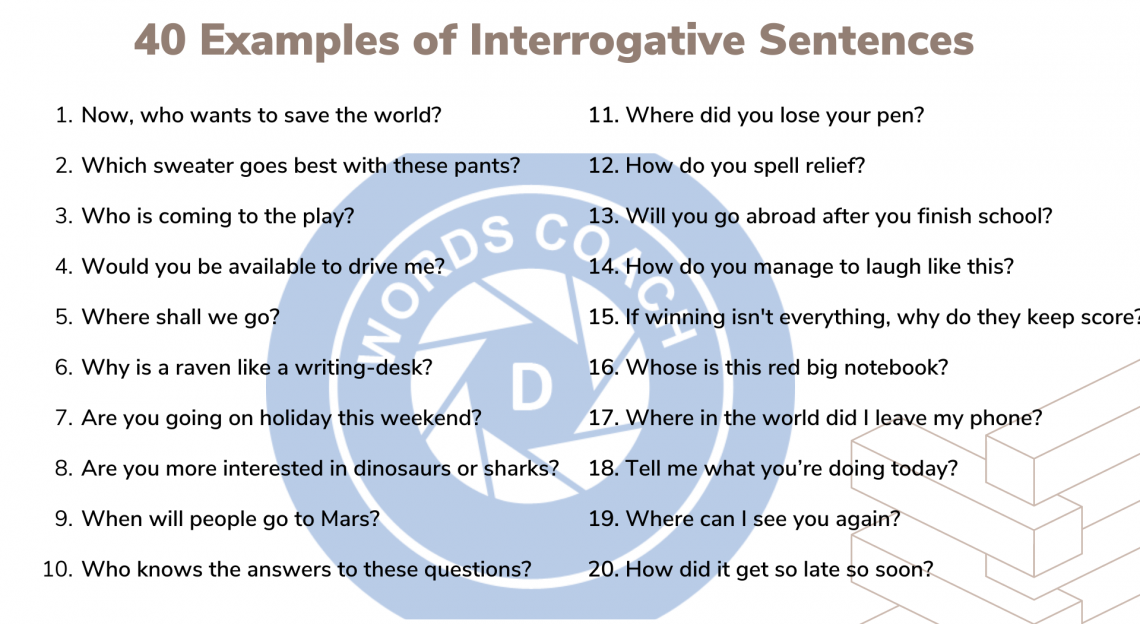 Interrogative Sentences - Word Coach