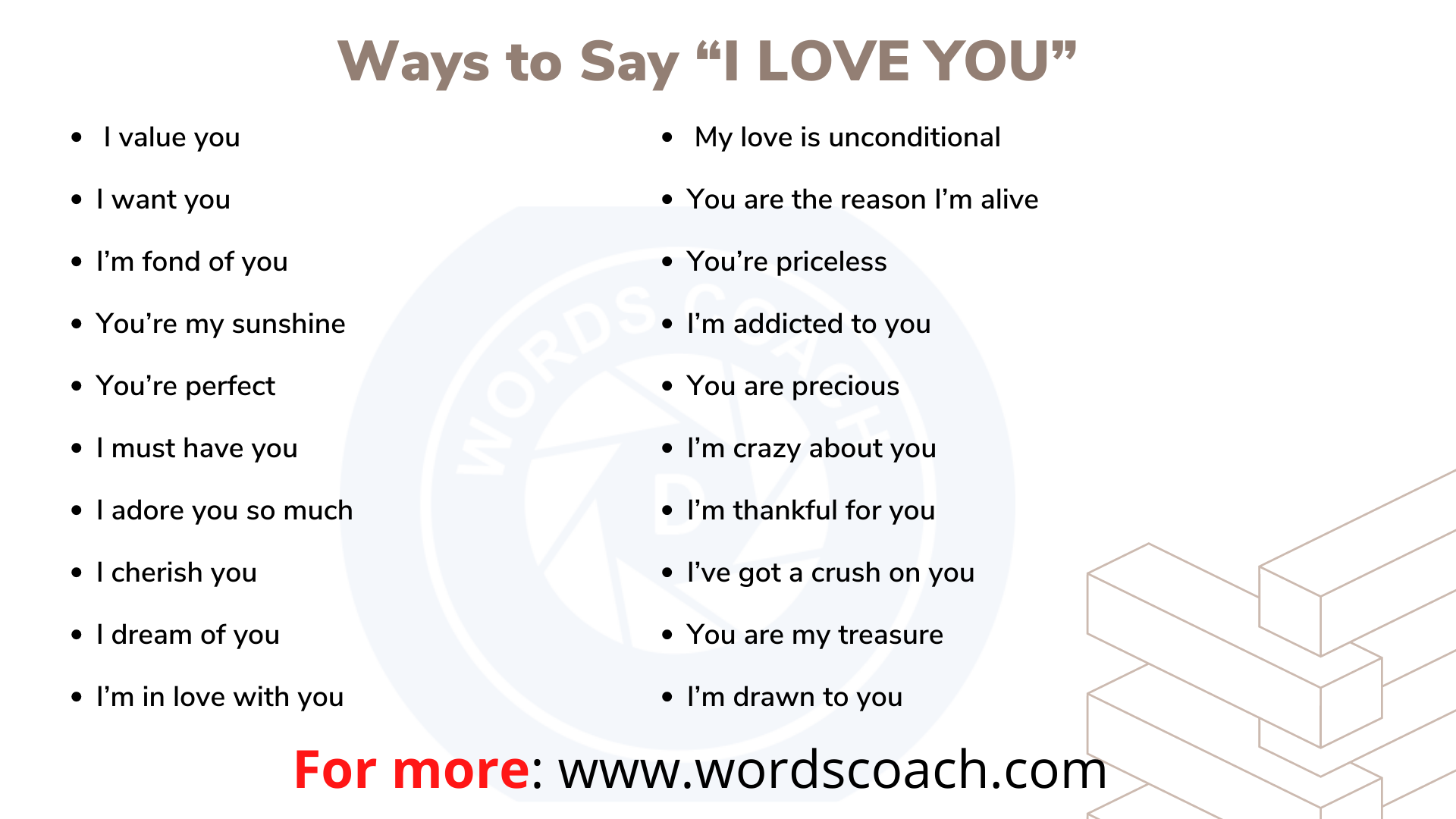 Another Ways to Say “I LOVE YOU” in English - Word Coach