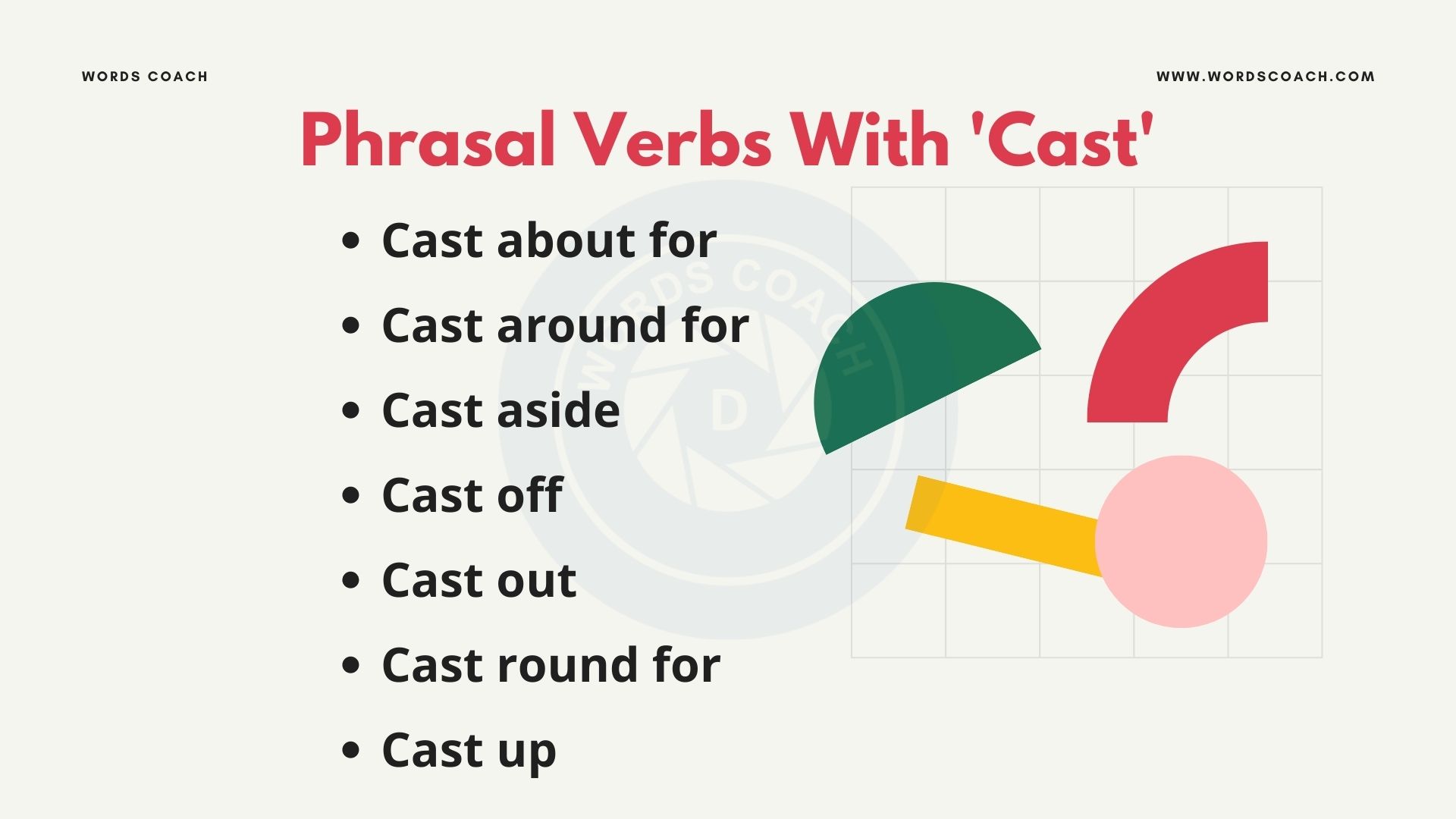 Phrasal Verbs With Cast Word Coach Phrasal Verbs With Cast Word Coach