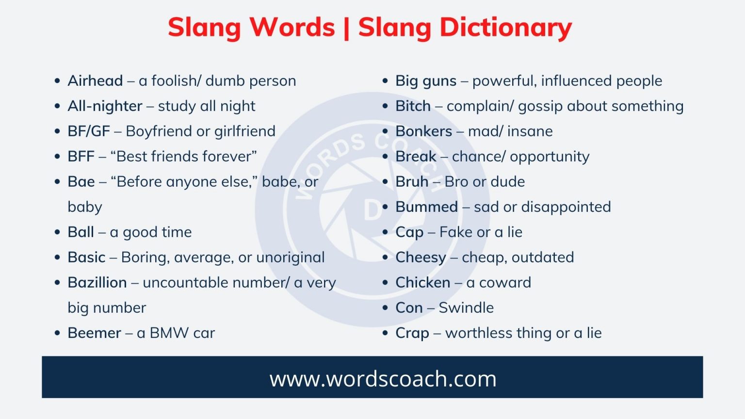 Slang Words Slang Dictionary Word Coach Slang Words Slang Dictionary Word Coach