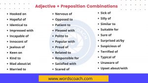 Adjective + Preposition Combinations - Word Coach