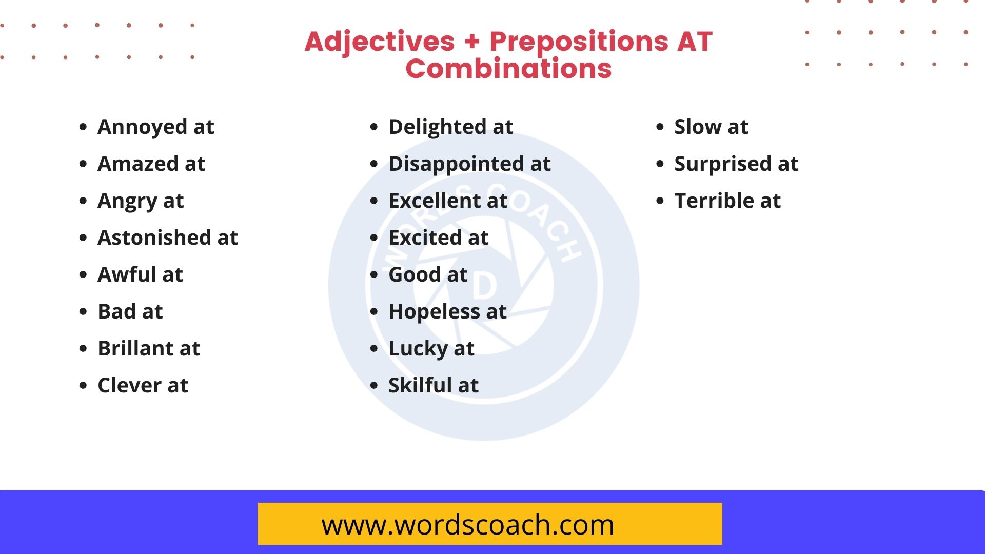 Adjective + Preposition - Word Coach