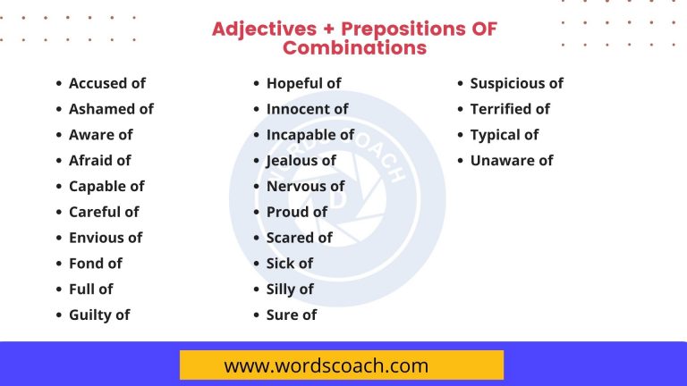 Adjective + Preposition Combinations - Word Coach