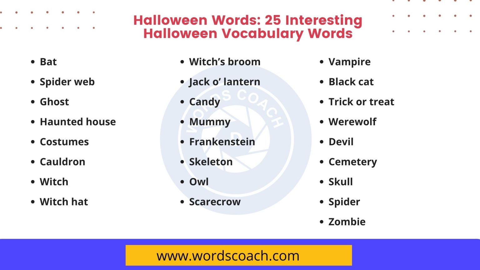 Halloween Words: 25 Interesting Halloween Vocabulary Words - Word Coach