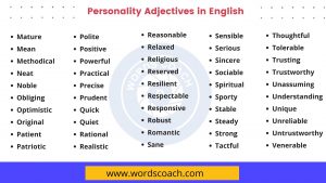 Personality Adjectives in English - Word Coach