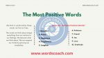 The Most Positive Words - Word Coach