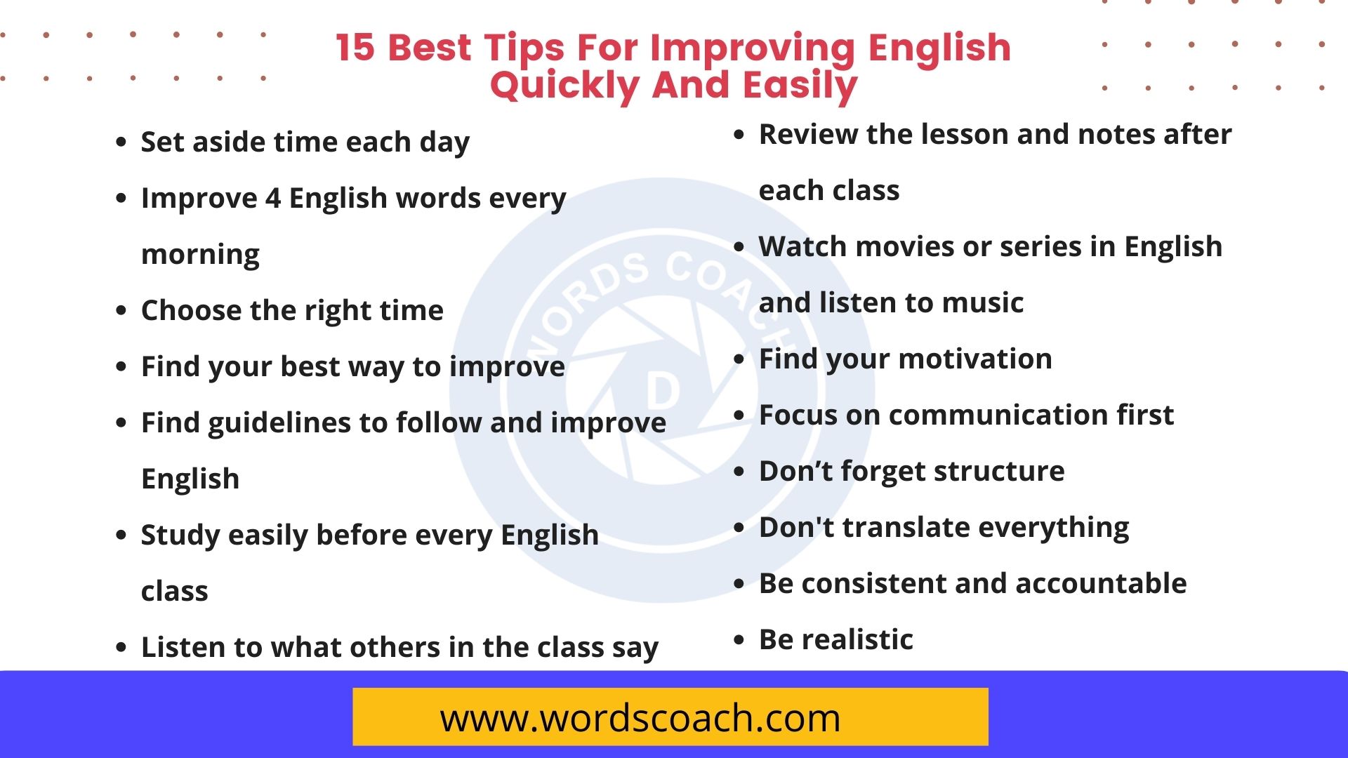 15 Best Tips For Improving English Quickly And Easily - Word Coach