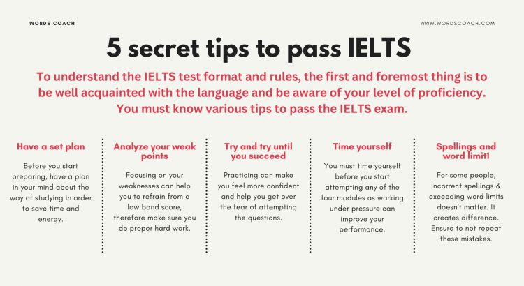 5 secret tips to pass IELTS - Word Coach