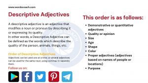 Descriptive Adjectives | List of Useful Descriptive Adjectives in ...