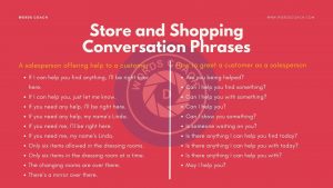 Store and Shopping Conversation Phrases - Word Coach