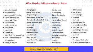 60+ Useful Sayings & Idioms about Jobs - Word Coach