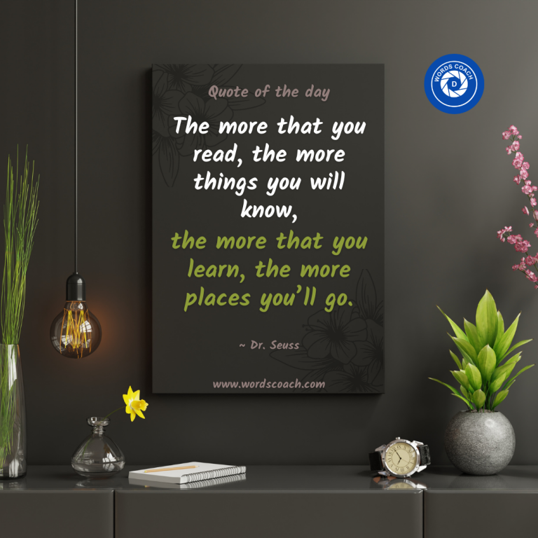 Classroom quotes about reading - Word Coach