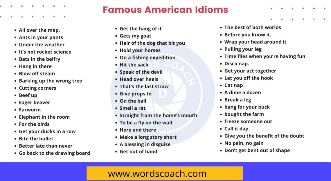 150+ Famous American Idioms - Word Coach