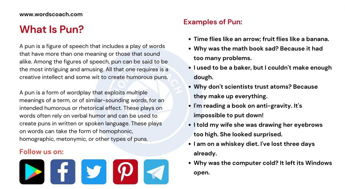 Pun - Definition, How to Use, and Examples - Word Coach
