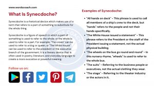What Is Synecdoche? – Meaning and Definition - Word Coach