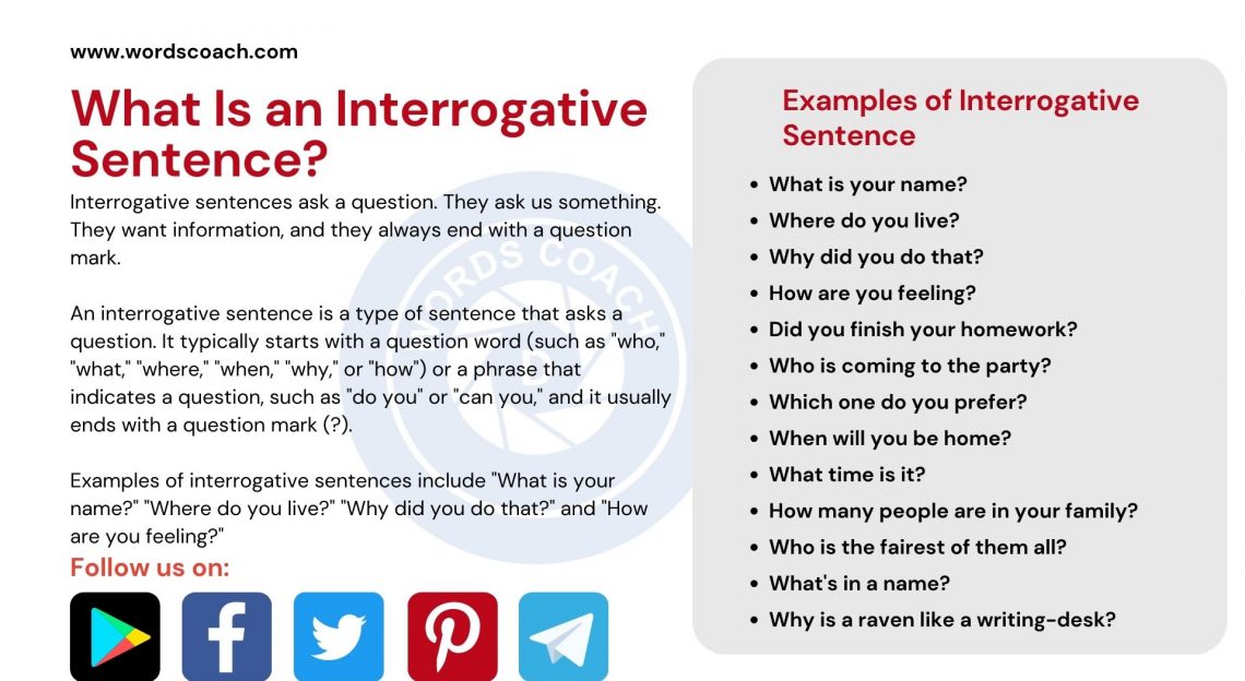 What Are 5 Examples Of Interrogative Sentences - Design Talk