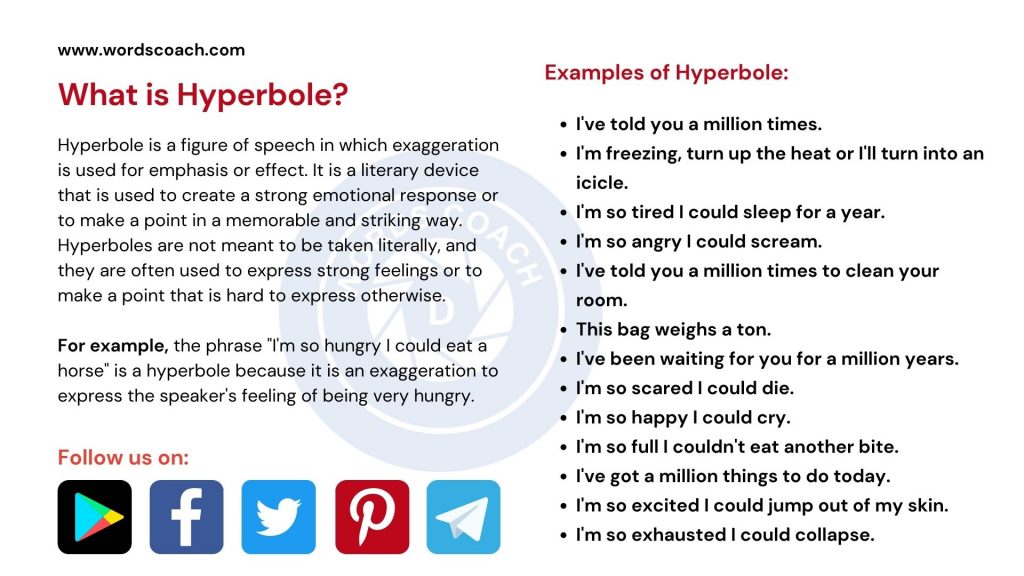 What Is Hyperbole? – Meaning and Definition - Word Coach