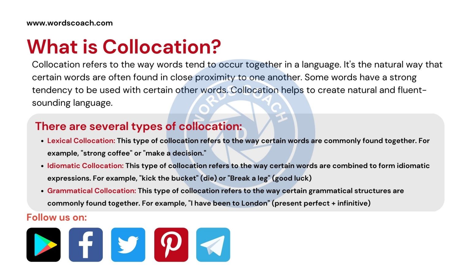 What Is Collocation Types Of Collocation And Examples Of Collocation