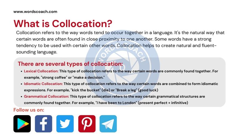 What is Collocation? types of collocation and examples of collocation ...
