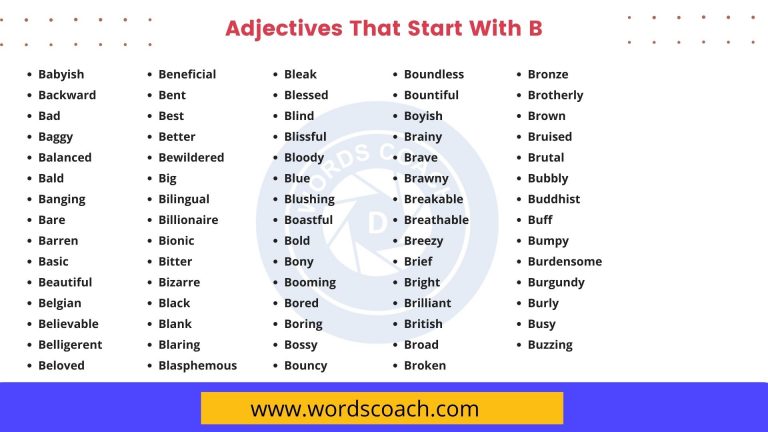 List of 2000+ Common Adjectives - Word Coach