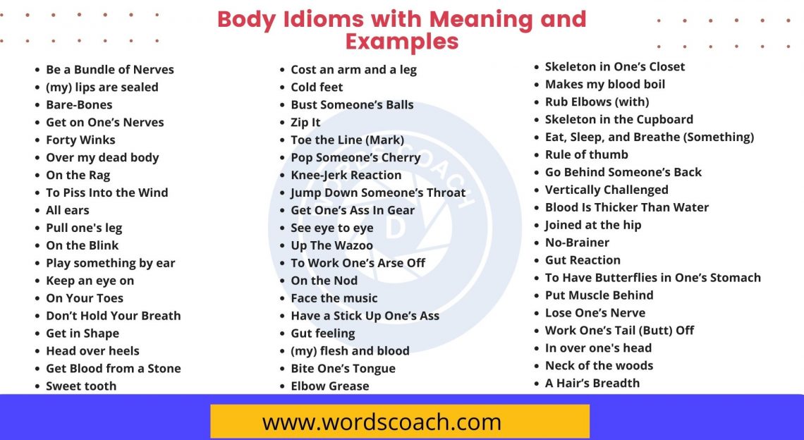 Body Idioms With Meaning And Examples Word Coach Hot Sex Picture