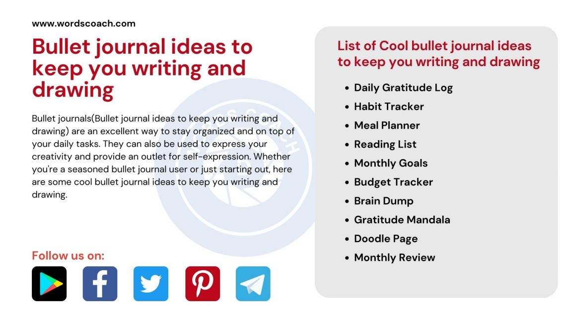Cool bullet journal ideas to keep you writing and drawing - Word Coach