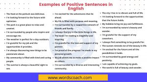 100+ Examples of Positive Sentences in English - Word Coach
