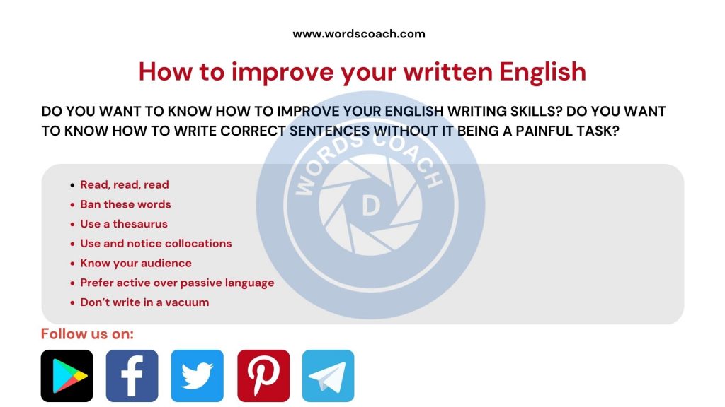 How to improve your written English - Word Coach