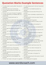 250+ Quotation Marks Example Sentences - Word Coach