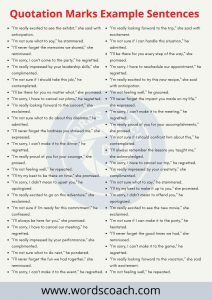 250+ Quotation Marks Example Sentences - Word Coach