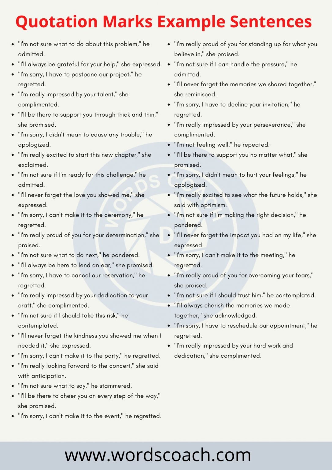 250+ Quotation Marks Example Sentences - Word Coach