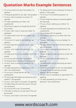 250+ Quotation Marks Example Sentences - Word Coach