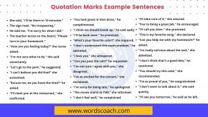 250+ Quotation Marks Example Sentences - Word Coach