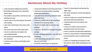 100+ Sentences About My Holiday in English - Word Coach