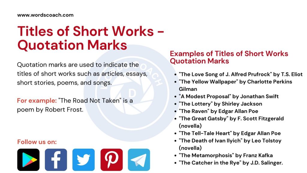Uses of Quotation Marks in English - Word Coach