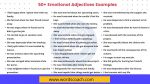 50+ Emotional Adjectives Examples in English - Word Coach