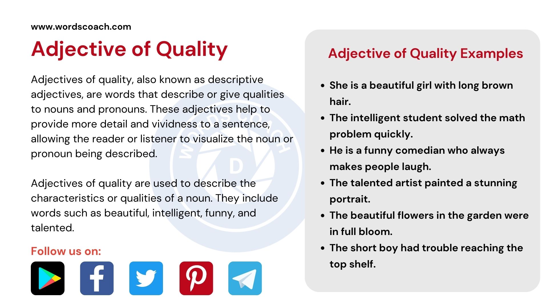 Adjective Of Quality Word Coach Adjective Of Quality Word Coach