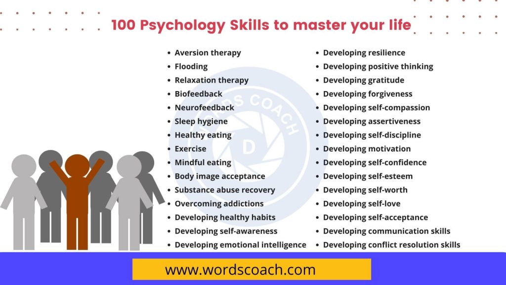 100 Psychology Skills to master your life - Word Coach