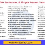 50 Sentences of Simple Present Tense, 50+ Examples of Simple Present ...