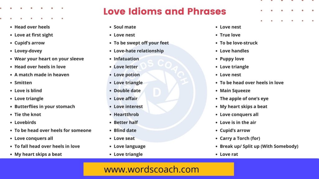 50+ Love Idioms and Phrases - Word Coach