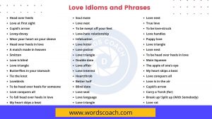 50+ Love Idioms and Phrases - Word Coach