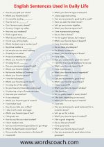 200 English Sentences Used in Daily Life - Word Coach