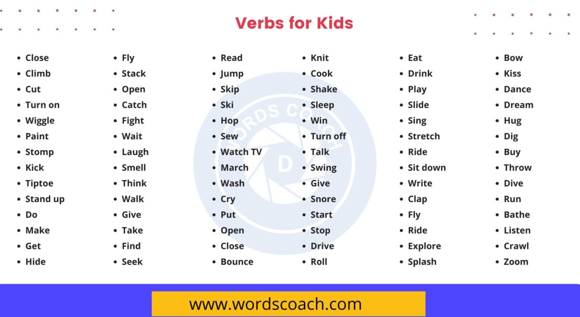 Verbs for Kids - Word Coach